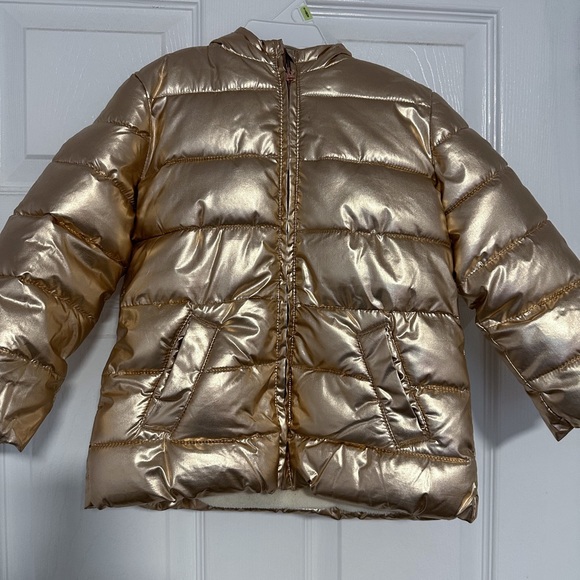 Gymboree | Jackets & Coats | Gymboree Girls Metallic Gold Puffer Zip ...